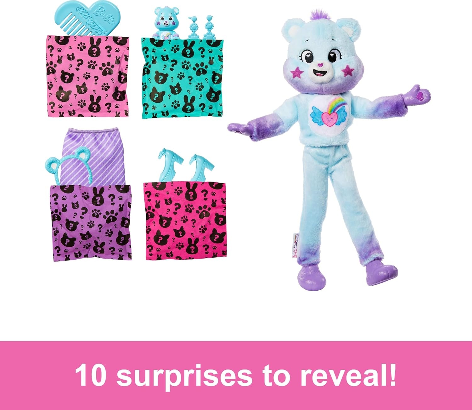 Barbie Cutie Reveal Care Bears Doll & Accessories, Series 2 Dream ...